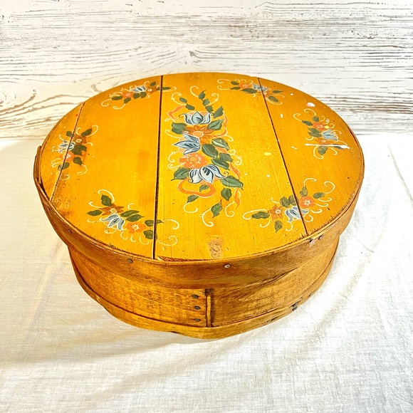 Accents | Vintage Wood Cheese Box Round Storage Decor | Poshmark